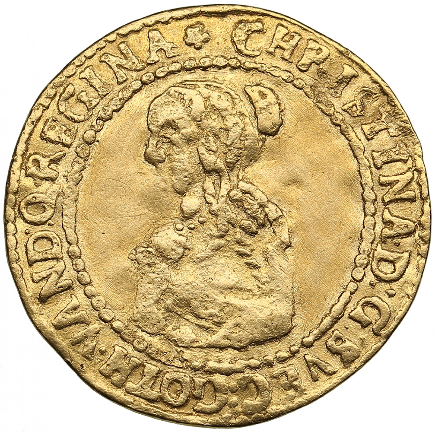 Reval (Sweden) Gold Ducat 1650 GP - Kristina (1632-1654) - Positsioon ...