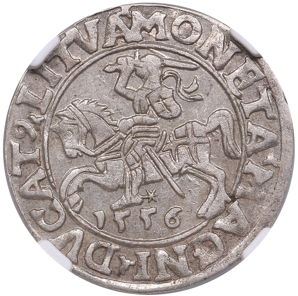 Lithuania, Grand Duchy (Vilnius) AR ½ Groat / Półgrosz 1556 – Sigismund ...