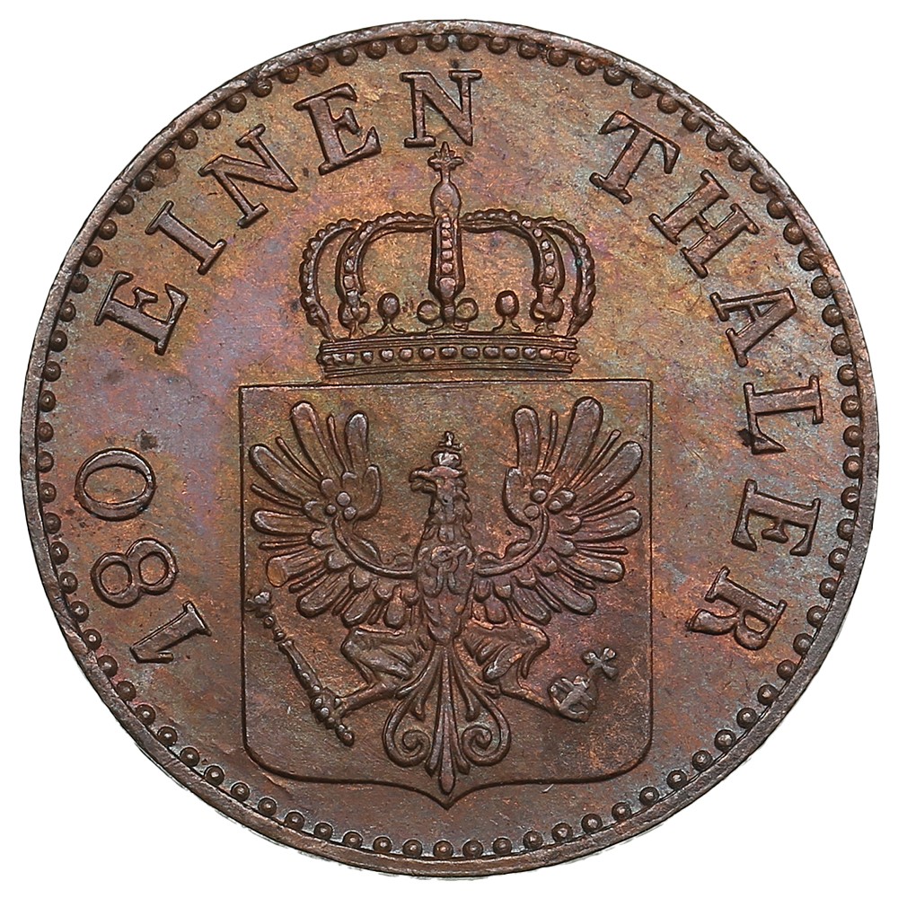 German States, Kingdom of Prussia (Berlin) 2 Pfennige 1861 - Wilhelm I ...