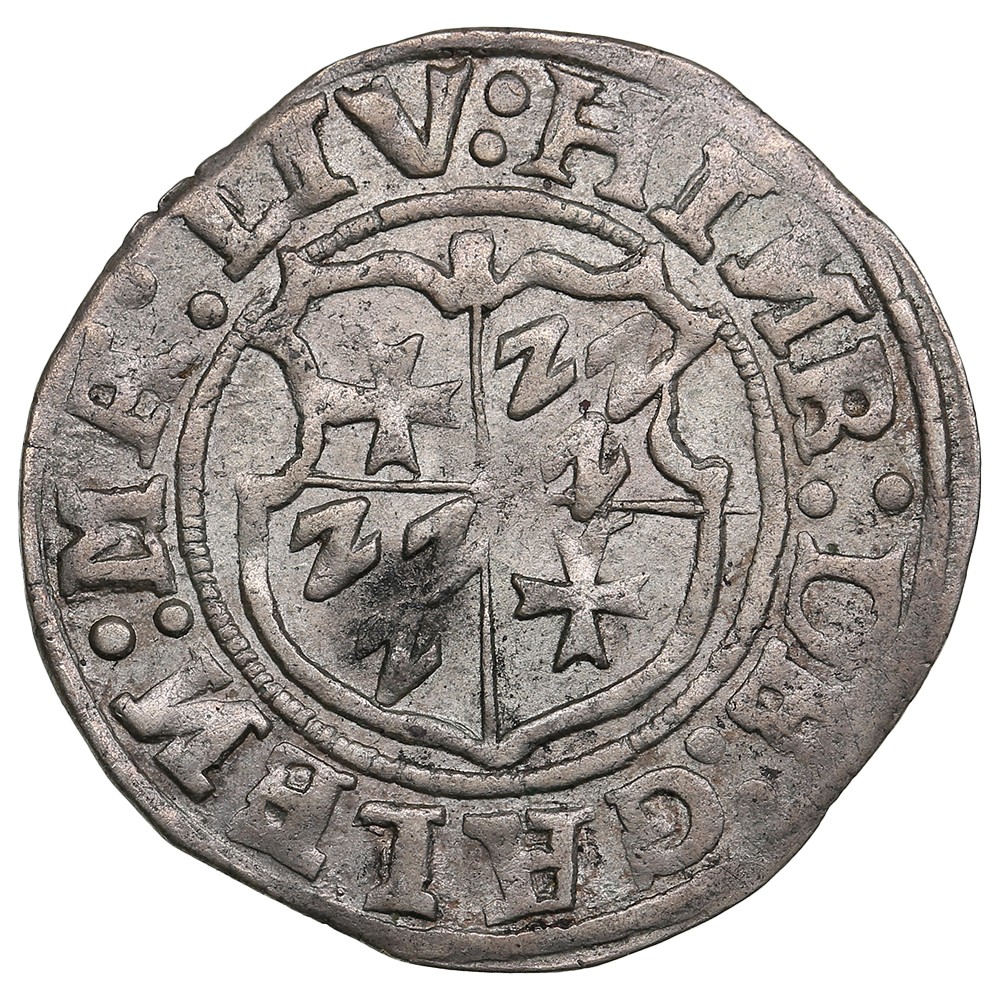 Livonian Order (Reval) AR Ferding 1553 - Heinrich von Galen (1551-1557 ...
