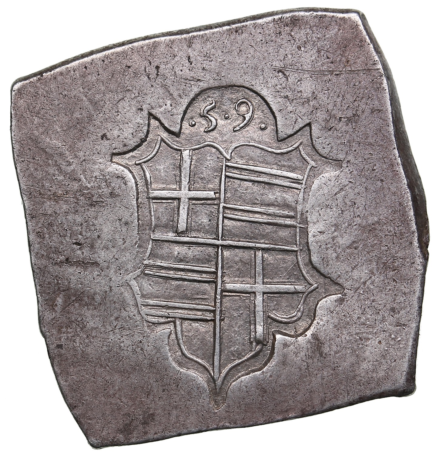 Livonian Order 1/2 Thaler Halbtalerklippe 1559, Wenden / Riga, Wilhelm ...